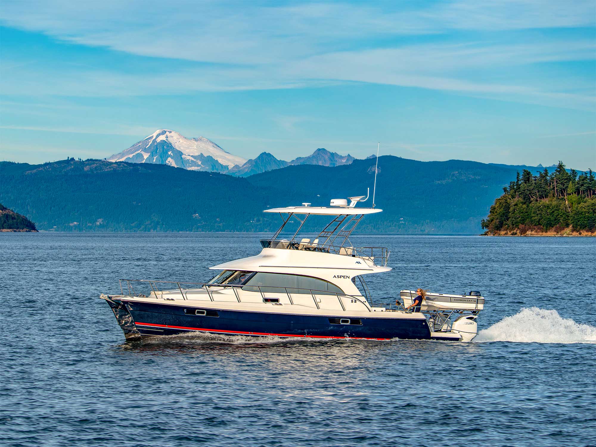 Twin Suzuki 300s Bring Big-Boat Power to the Aspen C128 | US Harbors